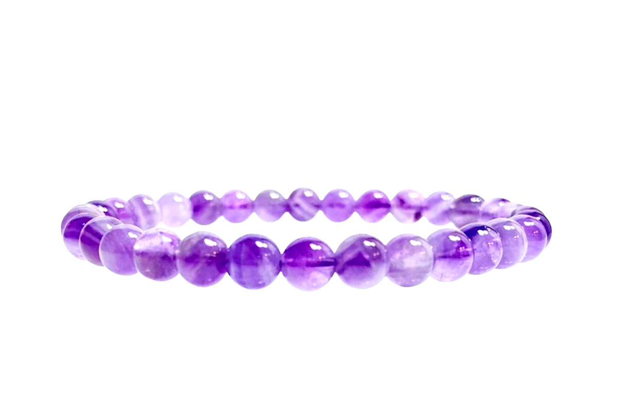 Banded Amethyst Stone Bracelet – Nilanjo! Boutique